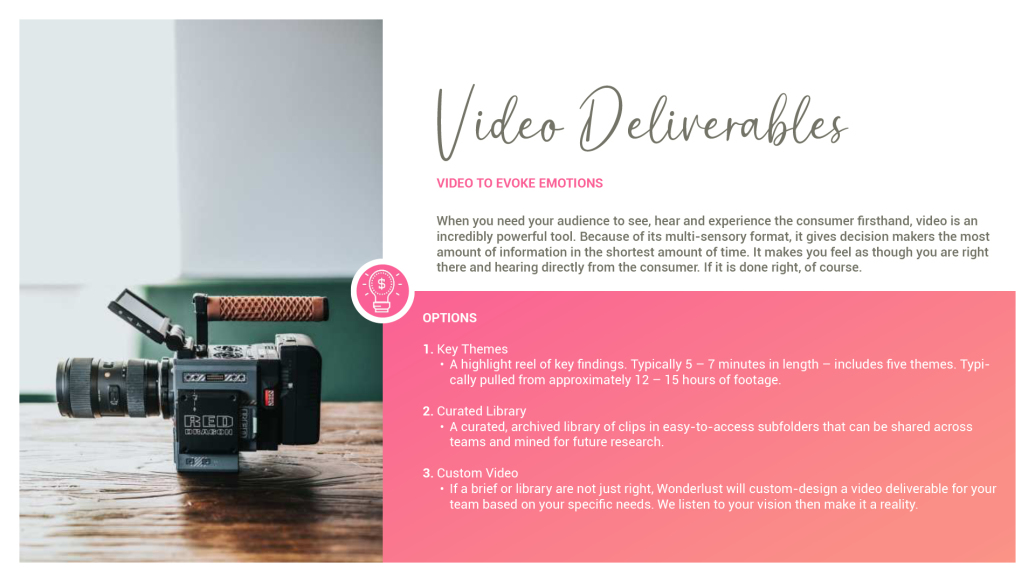 Deliverables - Deliverable Examples | Wonderlust Collective, Inc.